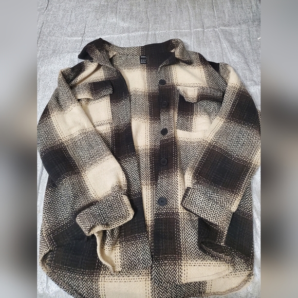 SHEIN | Jackets & Coats | Flannel Jacket | Poshmark